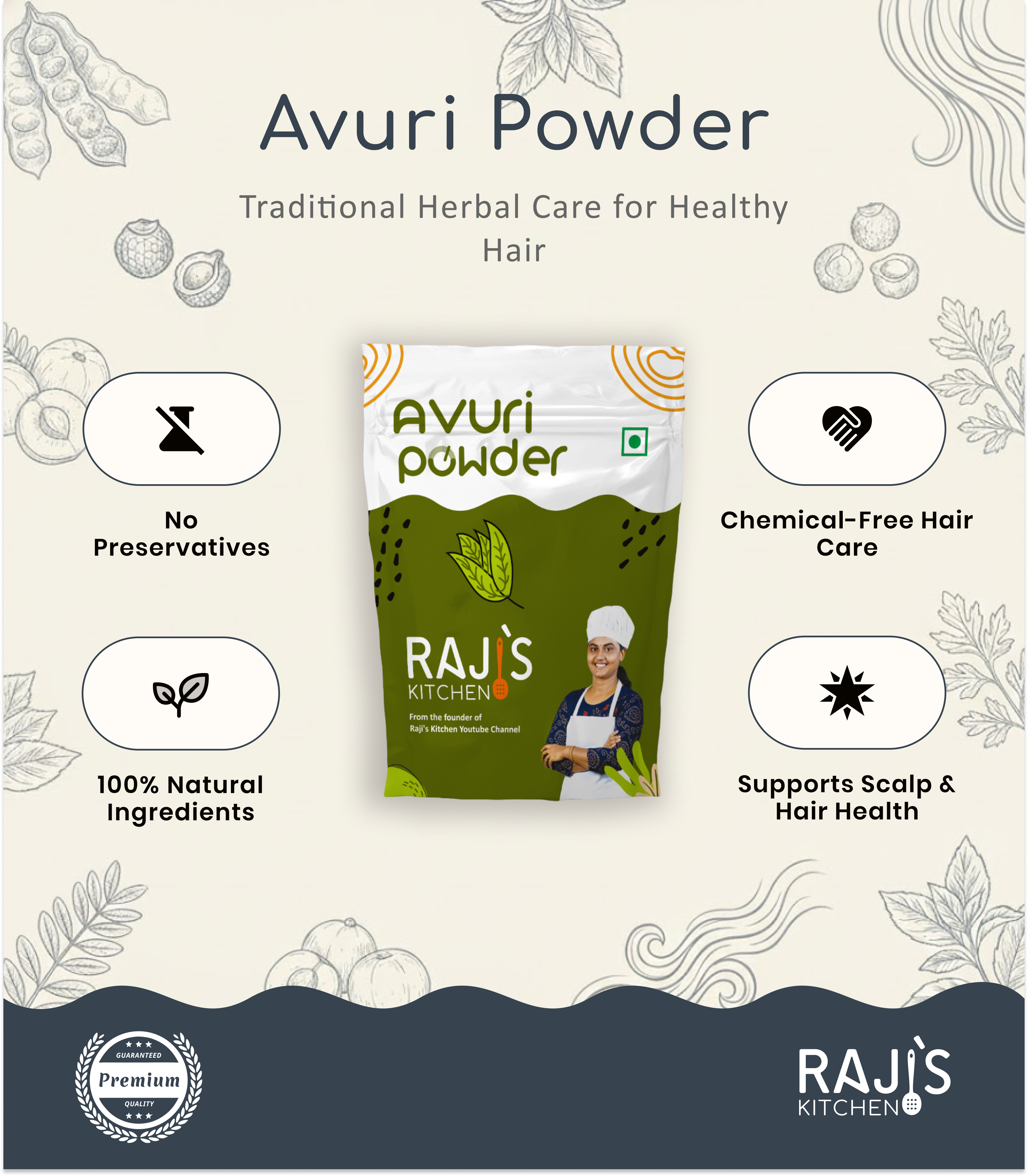 Avuri Powder – Natural Indigo Herbal Hair Colour