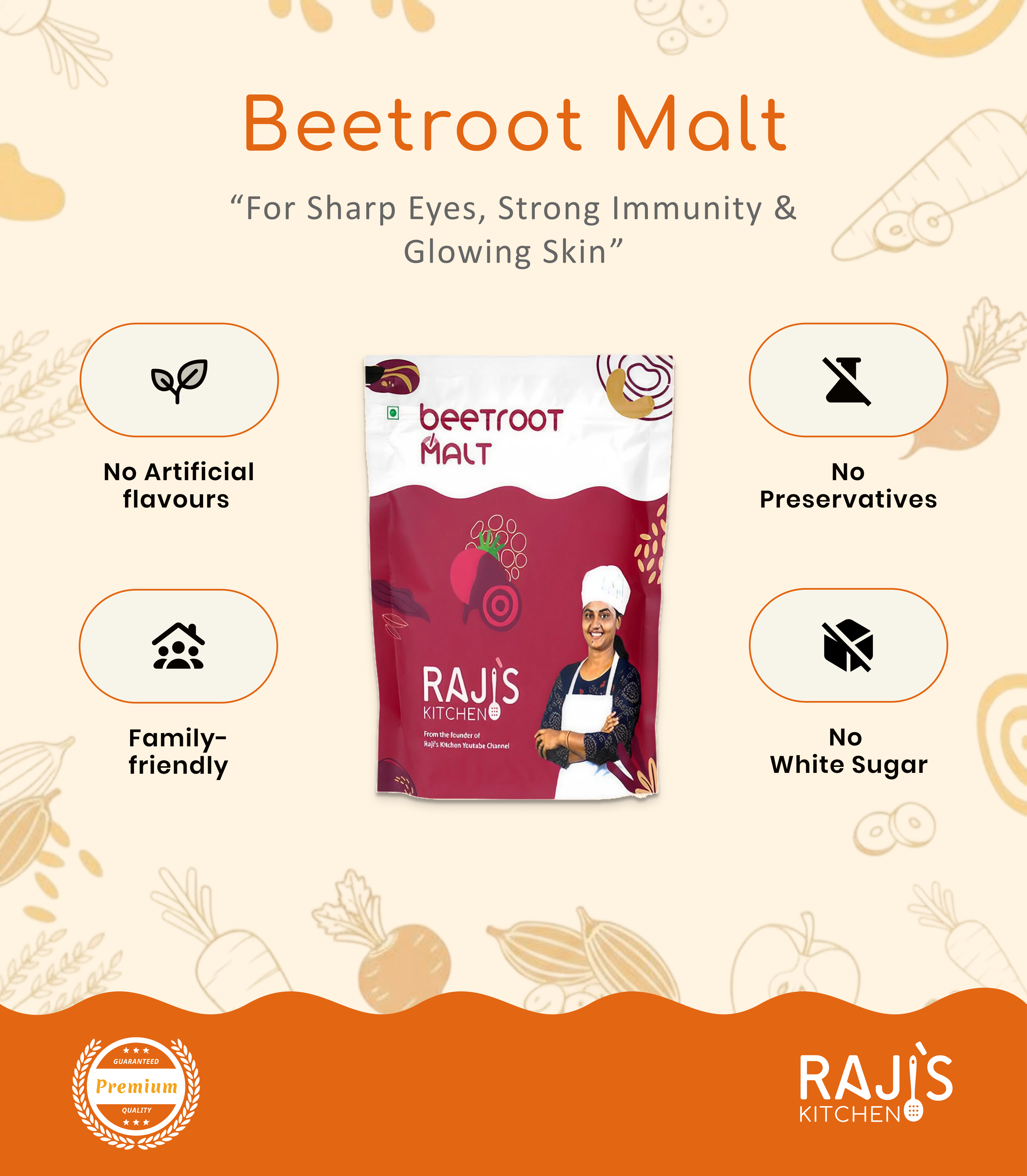 Buy Beetroot Malt Powder online | Rajis Kitchen