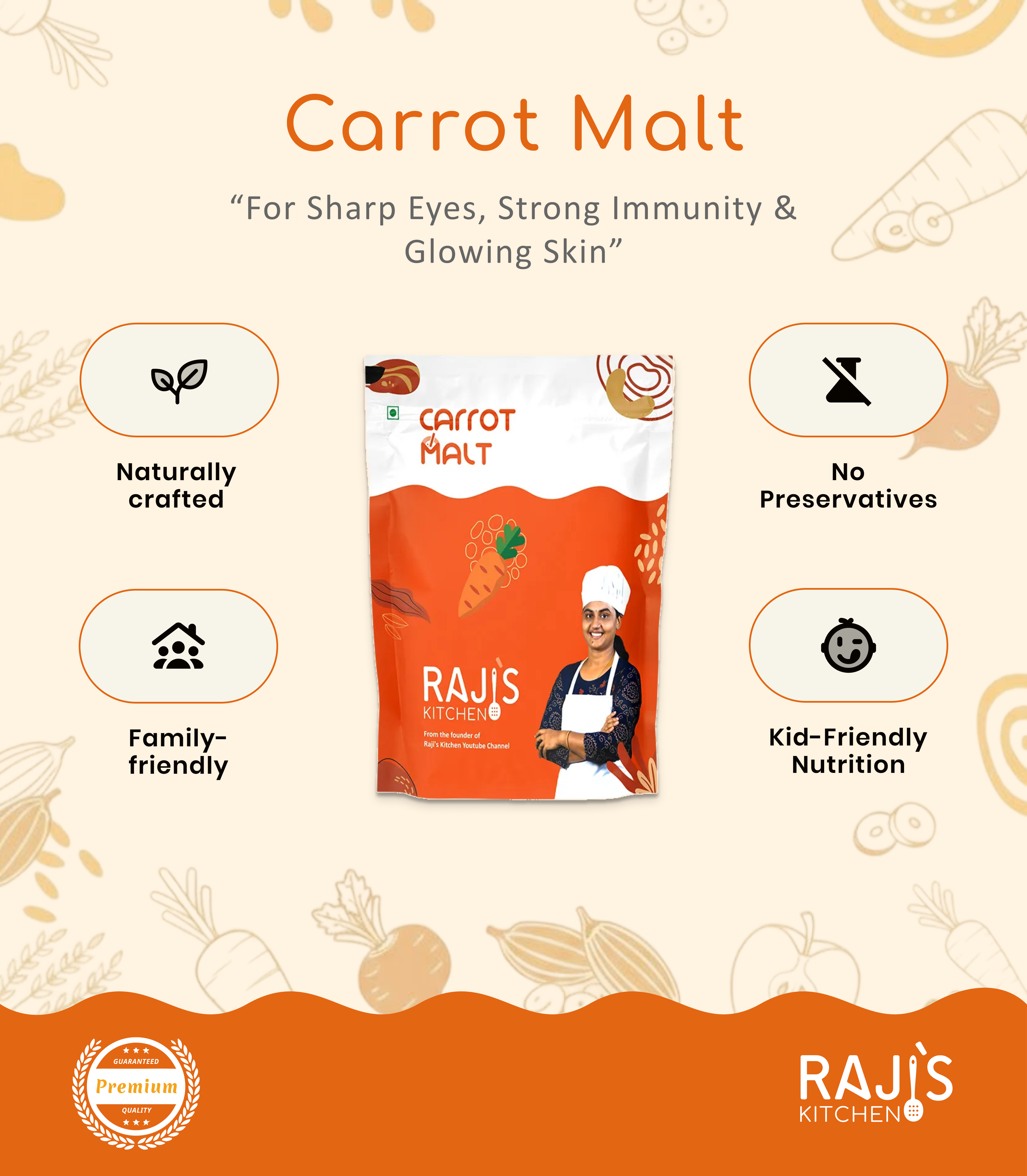 Buy Carrot Malt Powder online | Rajis Kitchen