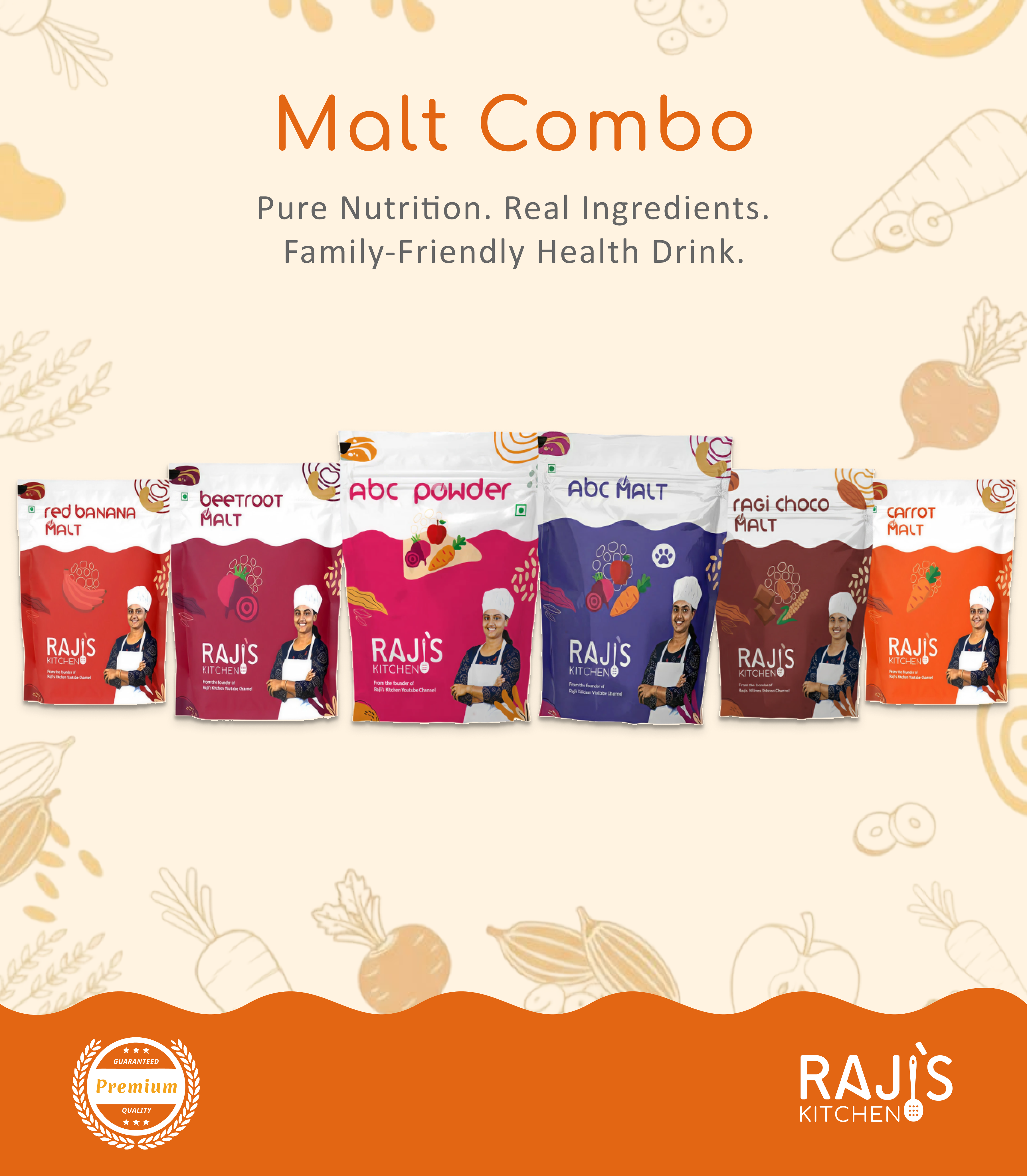 Health Drink Combo – Natural Malt Pack | Raji’s Kitchen